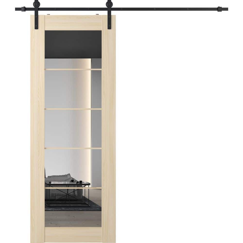 Belldinni Vona 5 Lite 36 in. x 96 in. 5-Lite Mirrored Glass Loire Ash ...