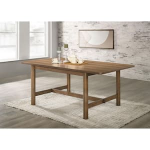 Coaster Hollyoak Farmhouse Walnut and Black Wood Top 63 in. 4 Legs ...