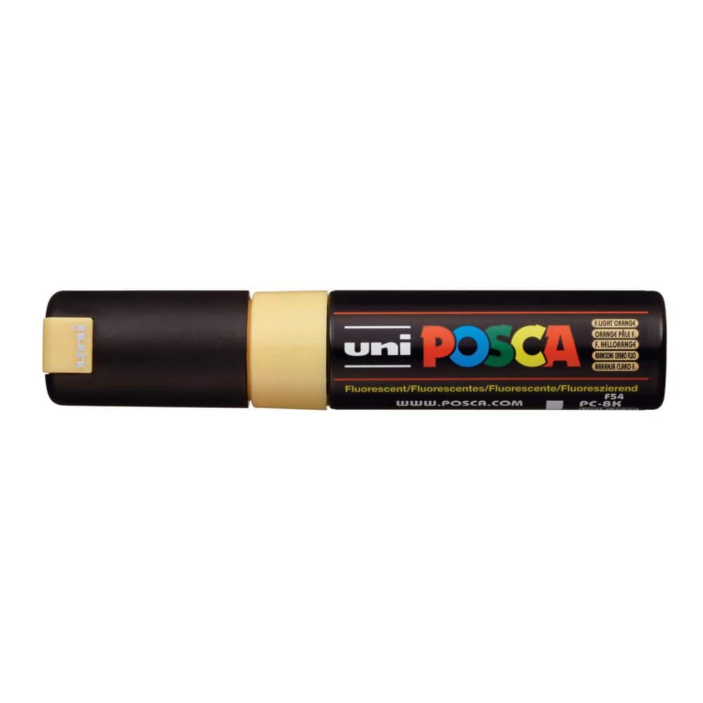 POSCA PC-8K Broad Chisel Paint Marker, Fluorescent Light Orange 076969 ...