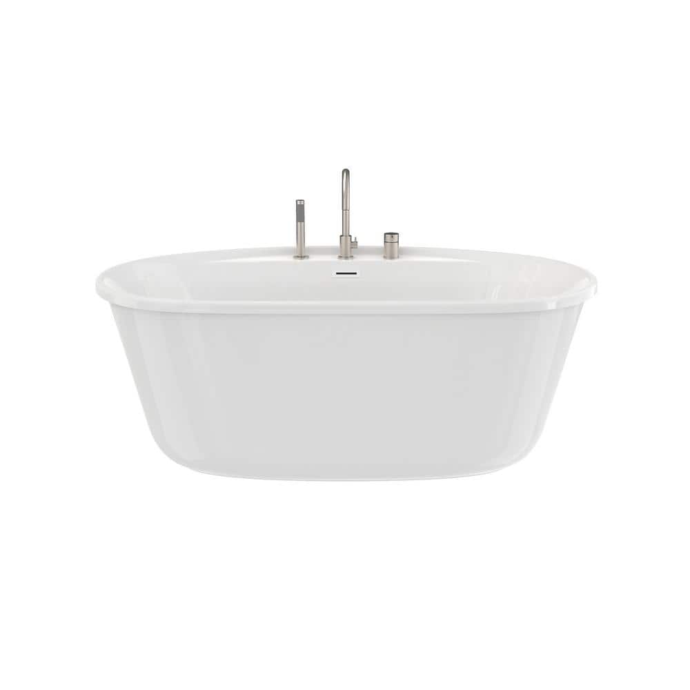 MAAX Emica 58 in. x 32 in. Soaking Non-whirlpool Freestanding Bathtub ...