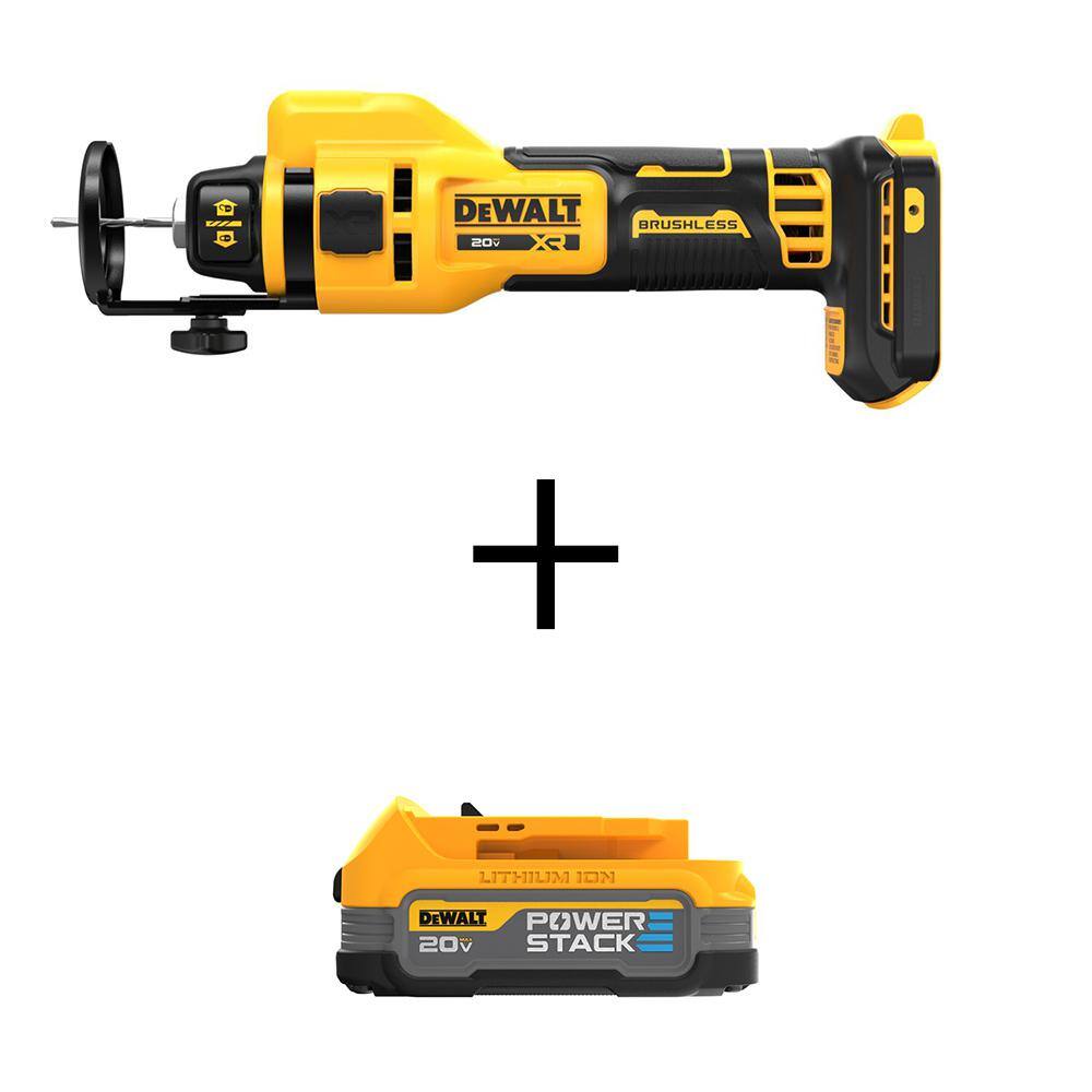 DEWALT XR 20-Volt Lithium-Ion Cordless Rotary Drywall Cut-Out Tool with ...