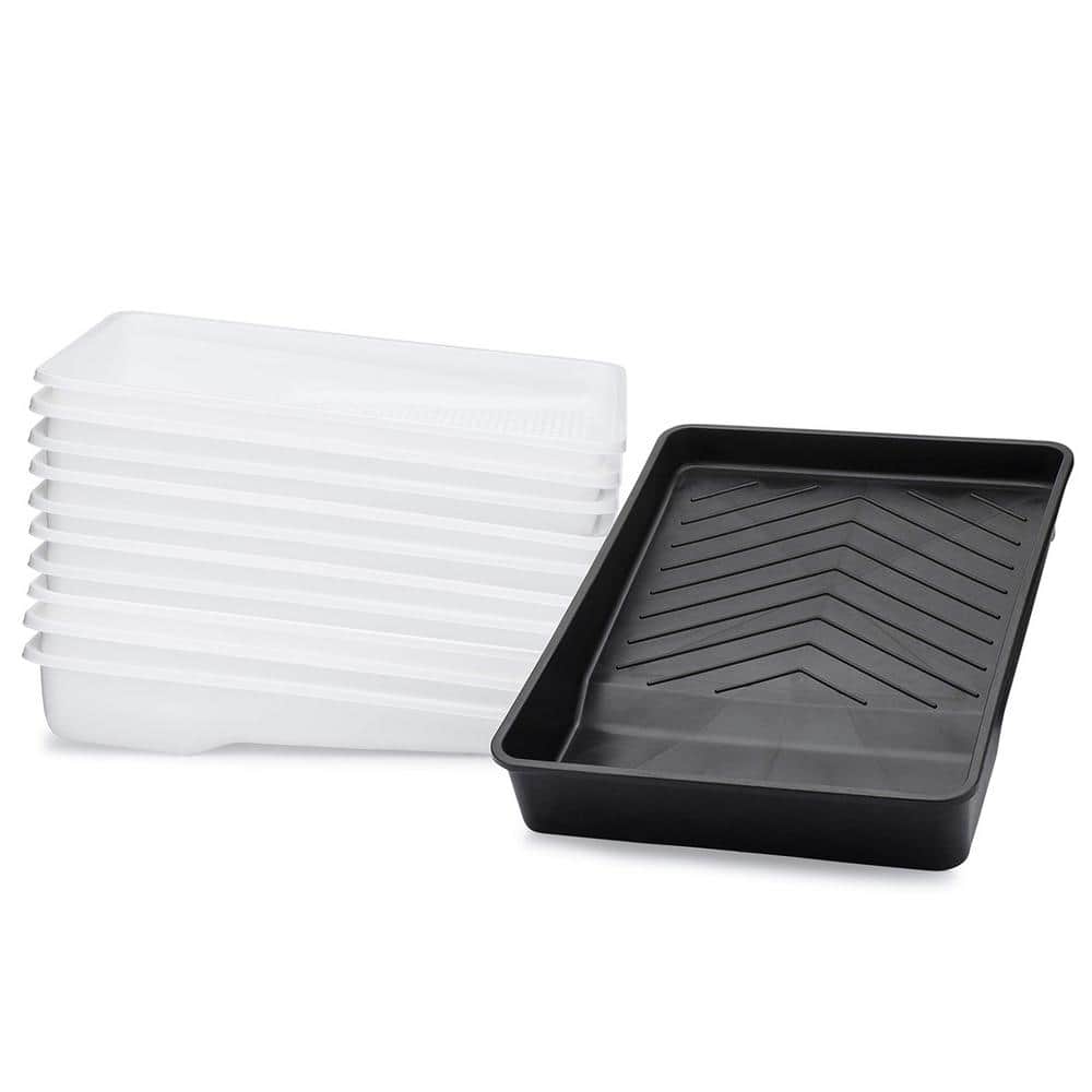 Dracelo 9 in. Plastic Paint Tray with 10 Tray Liners for Most 9 in ...