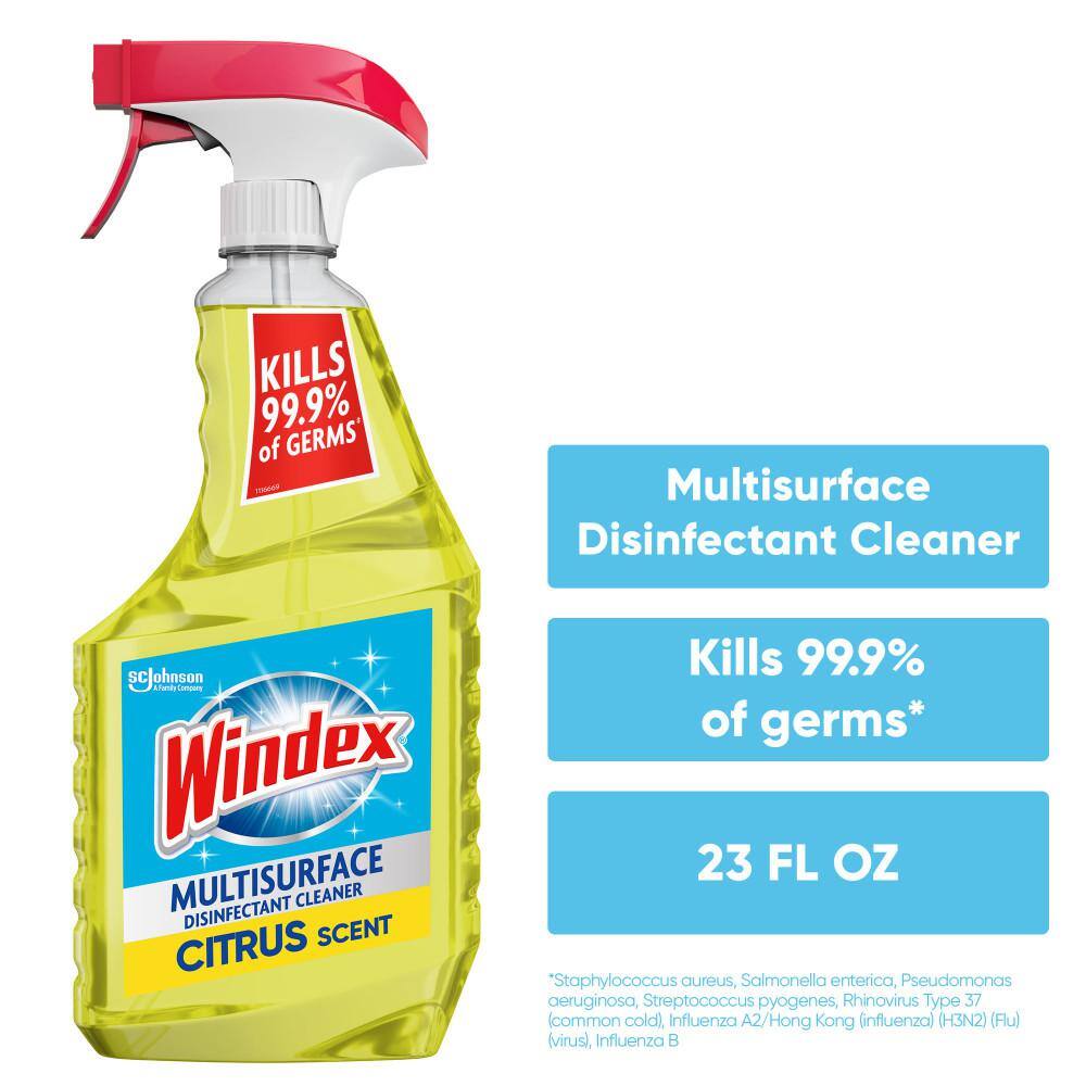 Windex 23 fl. oz. Multi-Surface Disinfectant Glass Cleaner (6-Pack) 305498 - The Home Depot