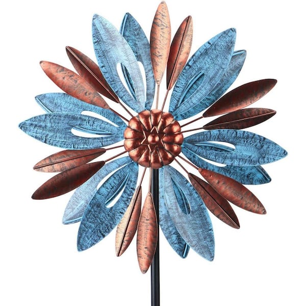 63 in. H Metal Wind Spinners Outdoor, Windmill Yard Art Decor for Patio ...