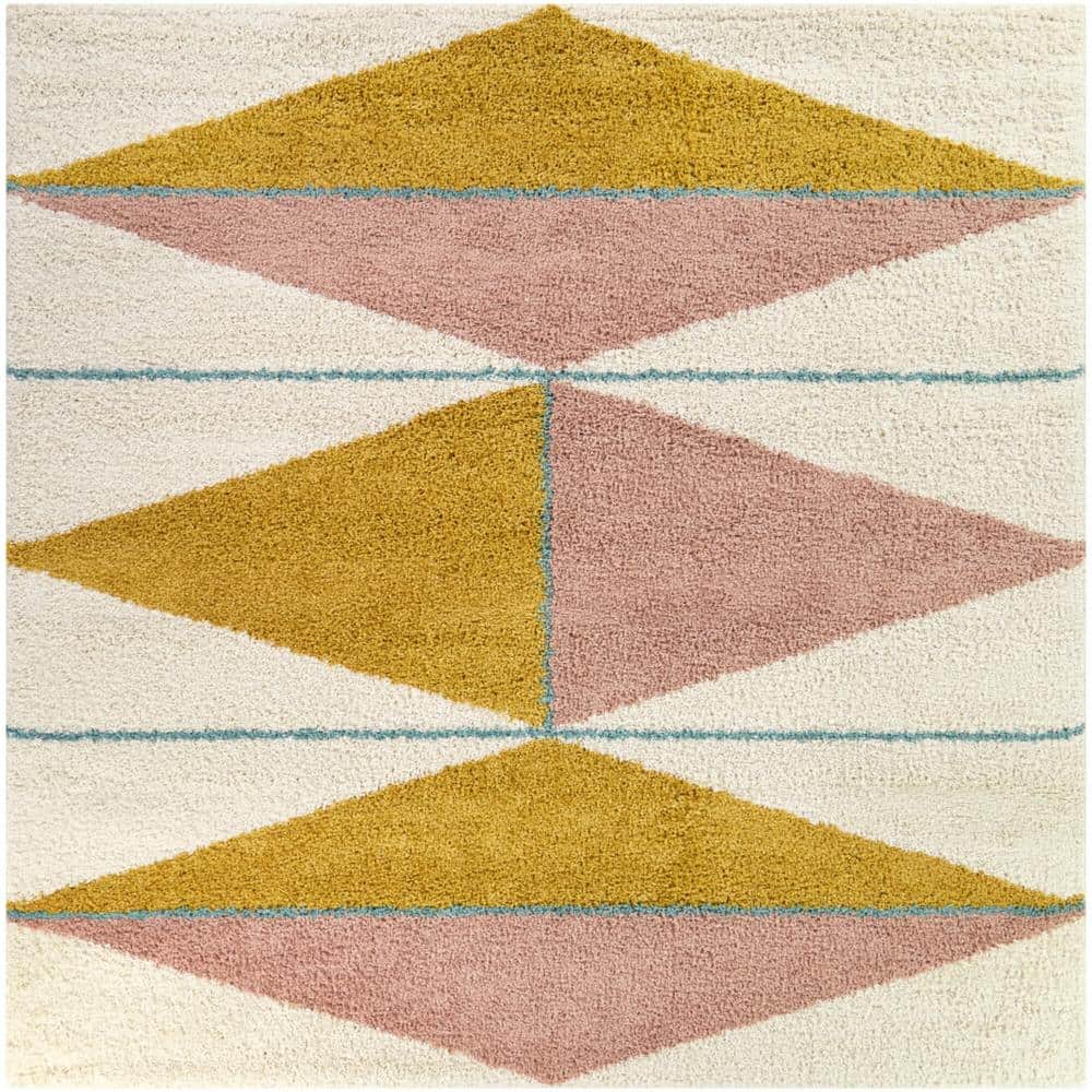 BALTA Levine Orange 7 ft. x 7 ft. Geometric Square Area Rug 3122005 ...