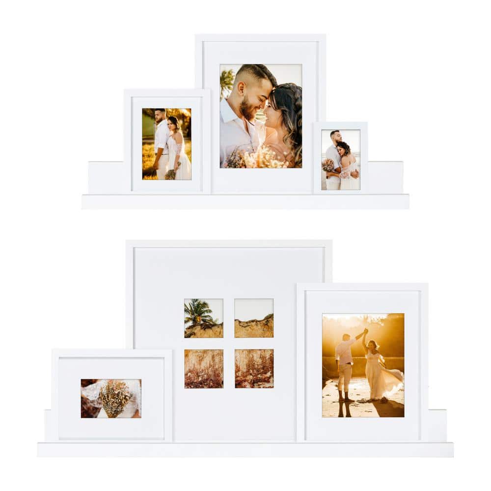 Kate and Laurel Gallery White Picture Frame (Set of 8) 220158 - The ...
