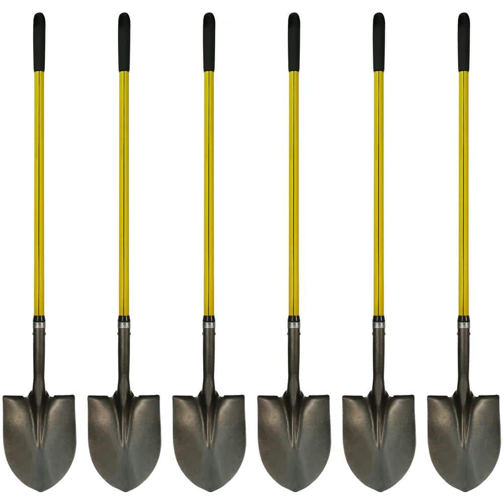 Nupla 36.5 in. Classic Fiberglass Handle with Round Point Heavy-Duty ...