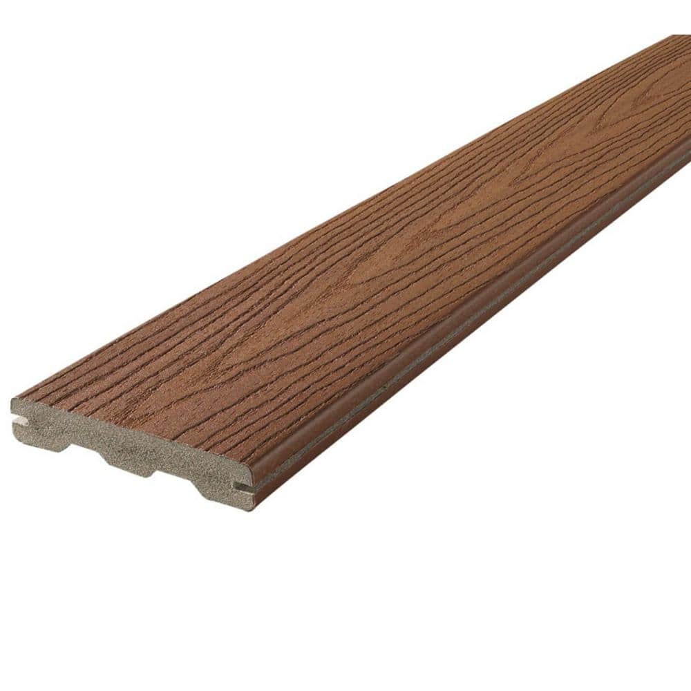 Fiberon Good Life Escapes 1 in. x 5-1/4 in. x 16 ft. Bungalow Grooved ...