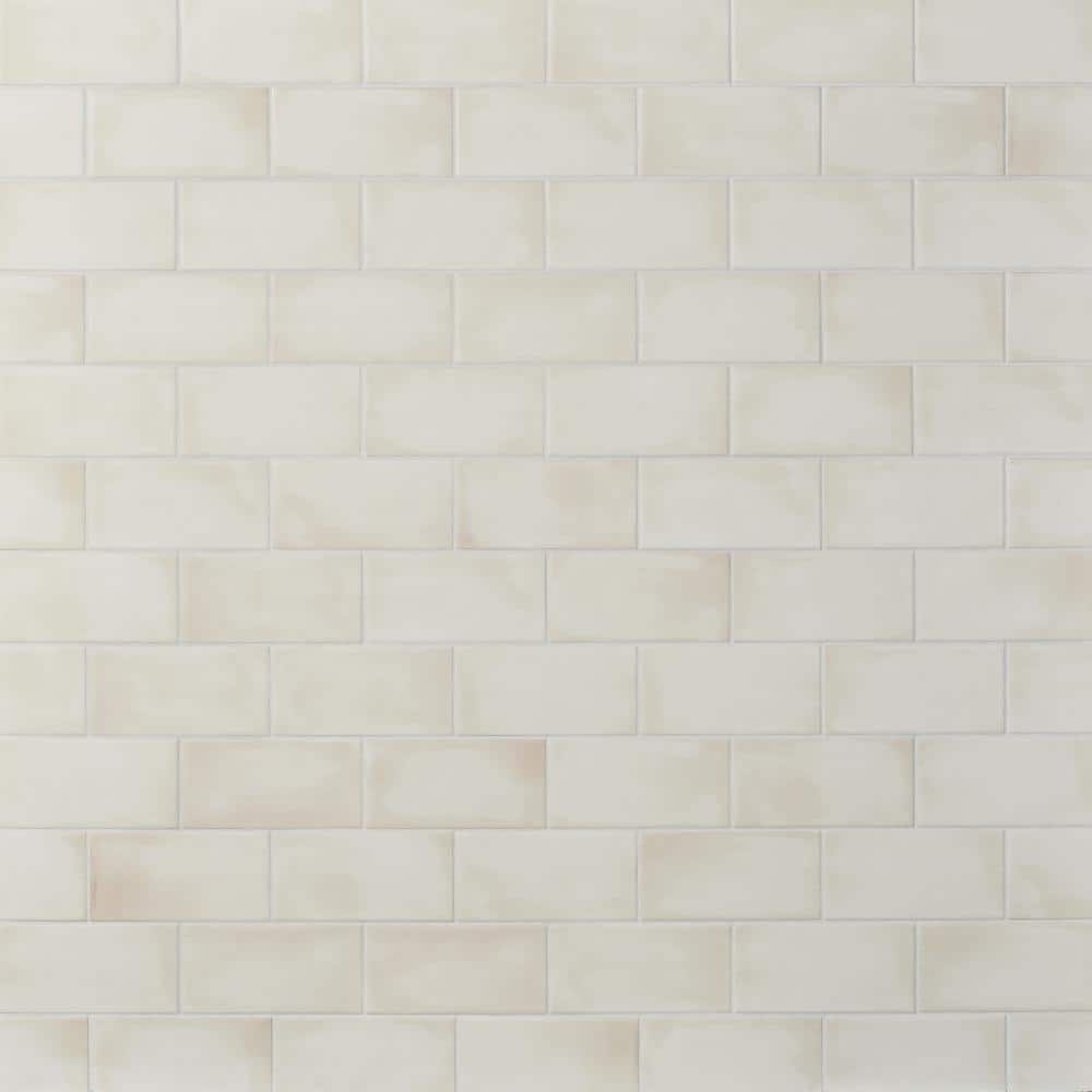 Ivy Hill Tile Mayan Warm White 3.93 in. x 7.87 in. Matte Ceramic Wall ...