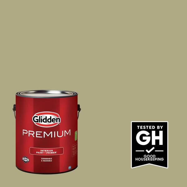 Glidden Premium 1 gal. PPG1113-4 Green Gray Mist Semi-Gloss Interior ...