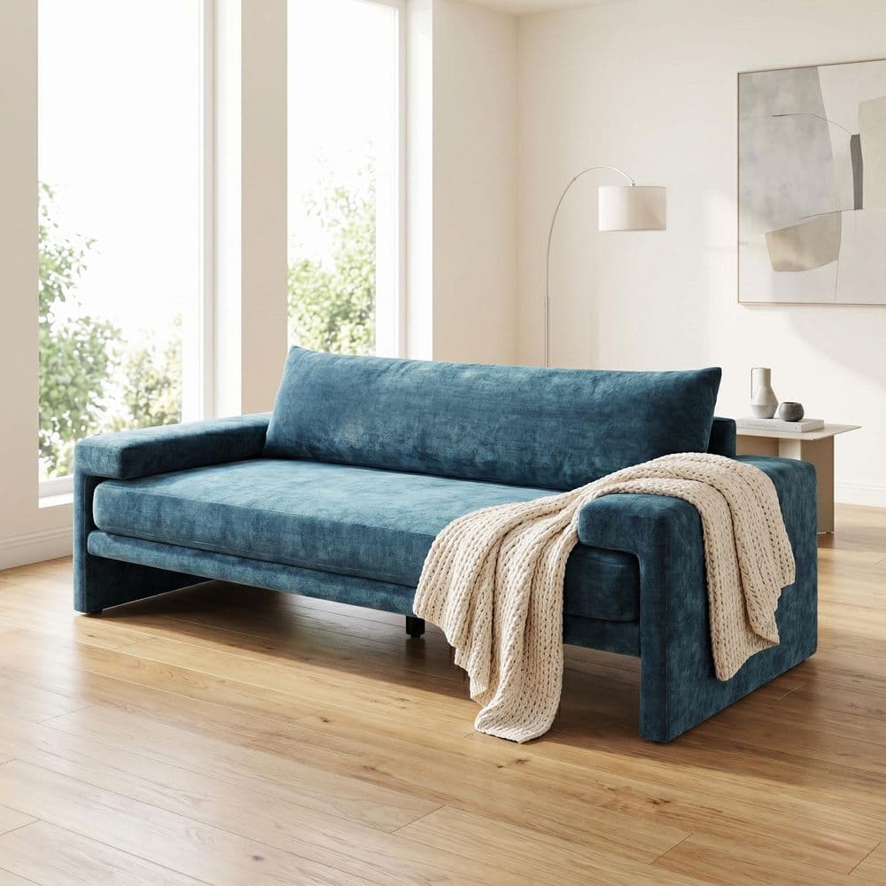CHRISTOPHER KNIGHT HOME Selvaro Modern 80.7 in. Square Arms Chenille ...