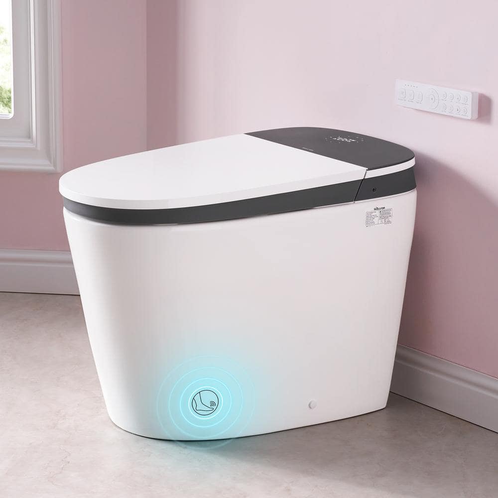 WELLFOR Aiden Elongated Build-in Tank Smart Toilet Bidet 1.28 GPF in ...