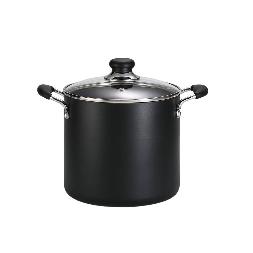 T-fal 12 qt. Total Aluminum Non-Stick Stock Pot, Black B3626274 - The ...
