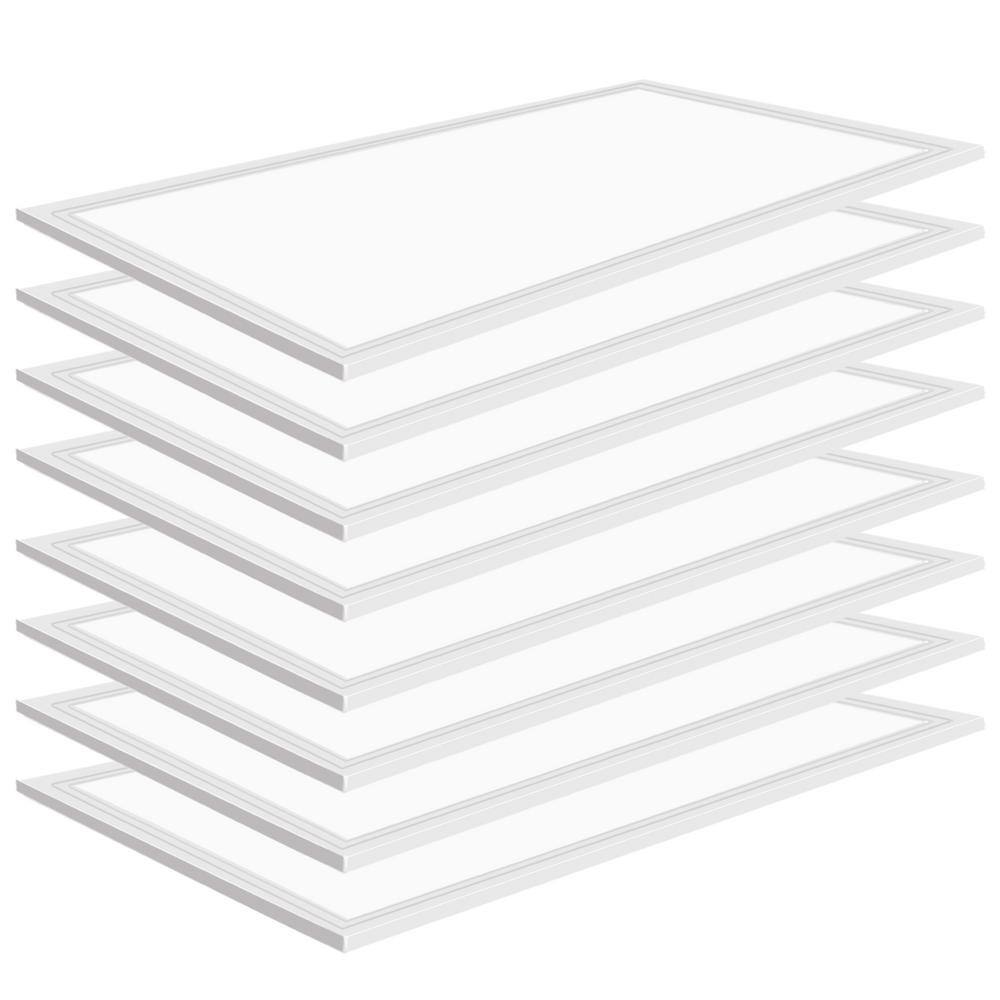 Bieuoram 2 ft. x 4 ft. 7800-Lumens Integrated LED Panel Light, 5000K ...