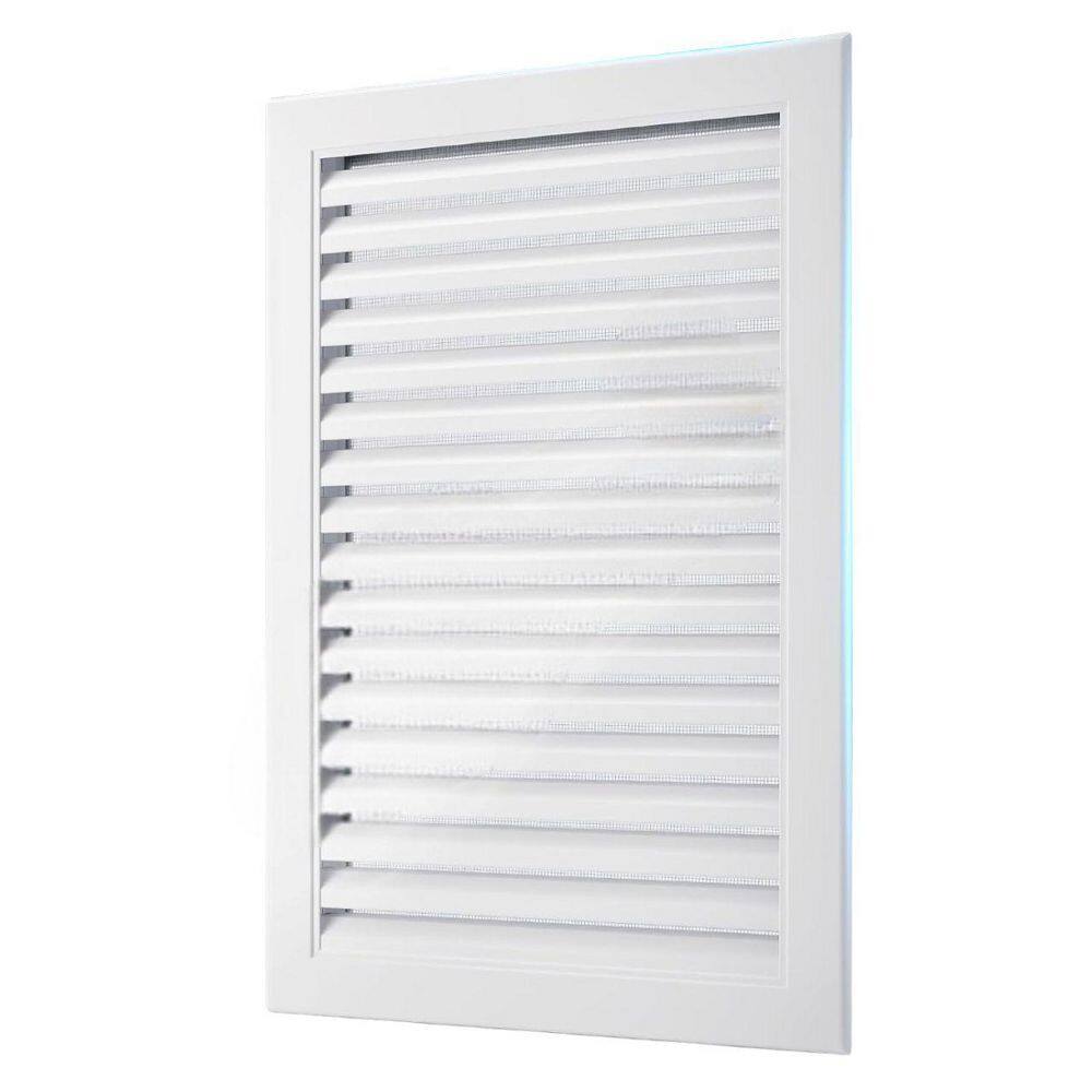 KIWDZFU 12 x 18 Rectangular White Aluminum Alloy Gable Vent with Screen ...