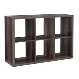 Linon Home Decor Dillon Espresso 6-Cubby Horizontal or Vertical Storage ...