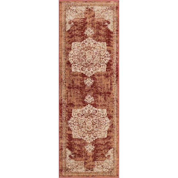 Unique Loom Utopia Helios Rust Red 2' 0 x 6' 0 Area Rug 3146569 - The ...