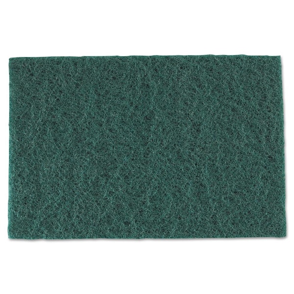 AmerCareRoyal 6 in. x 9 in. Green Medium-Duty Scouring Pad Sponge (60 ...