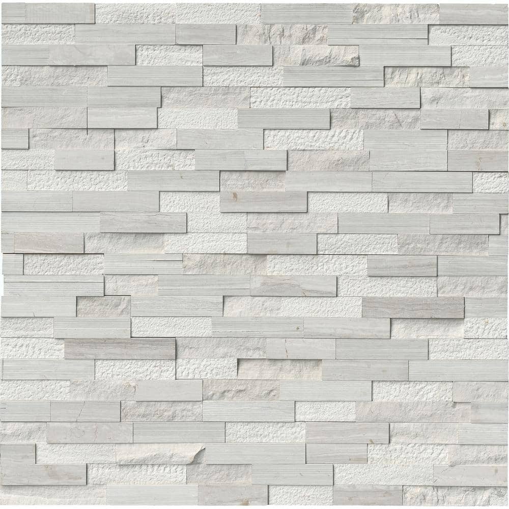 MSI Take Home Tile Sample - White Oak Split Face Ledger Panel 4 in. x 4 ...