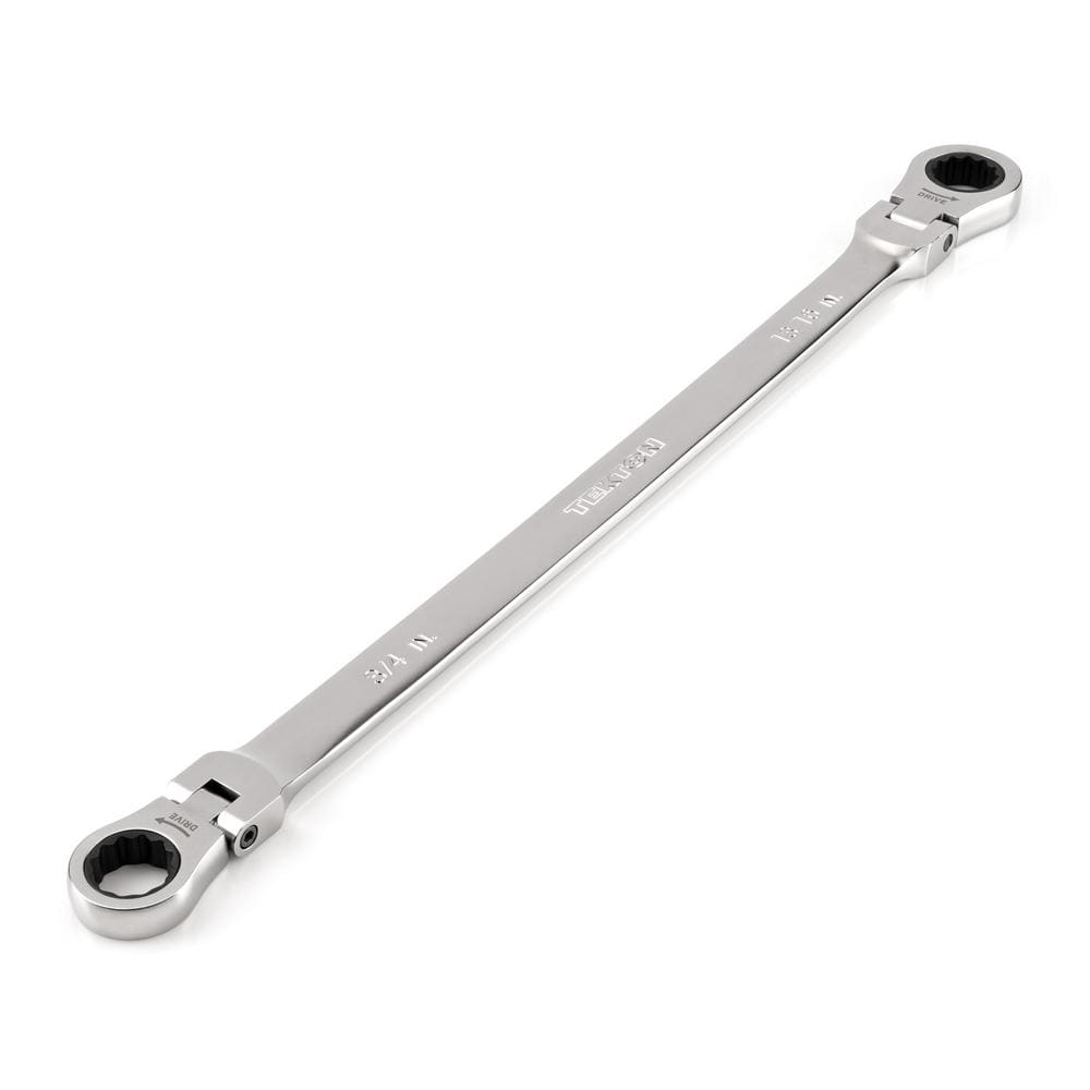 TEKTON 3/4 in. x 13/16 in. Long Flex 12-Point Ratcheting Box End Wrench ...