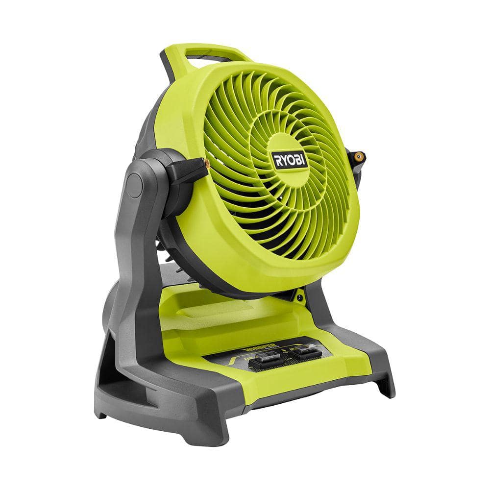 RYOBI ONE+ 18V Cordless 7-1/2 in. Bucket Top Misting Fan (Tool Only ...