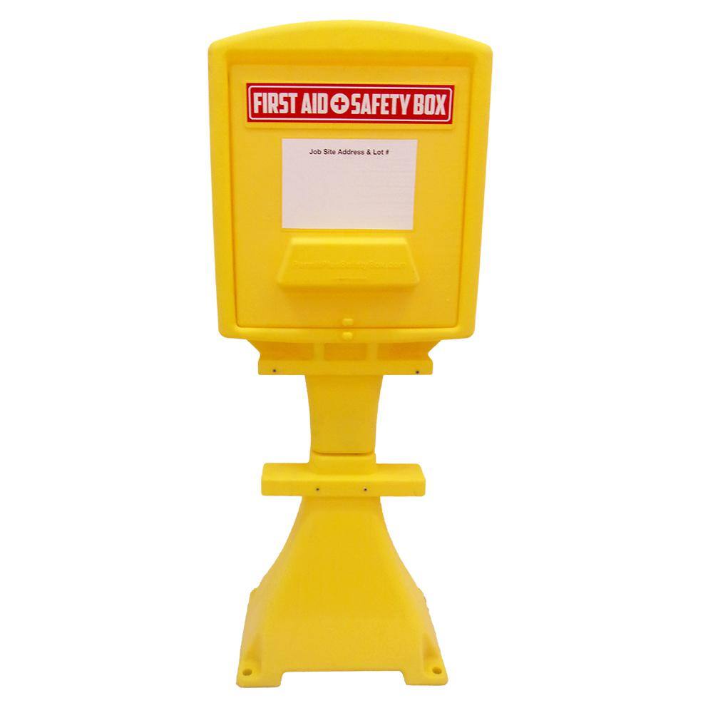 42 in. x 26 in. First Aid and Safety Box Free Standing Lockable Safety ...