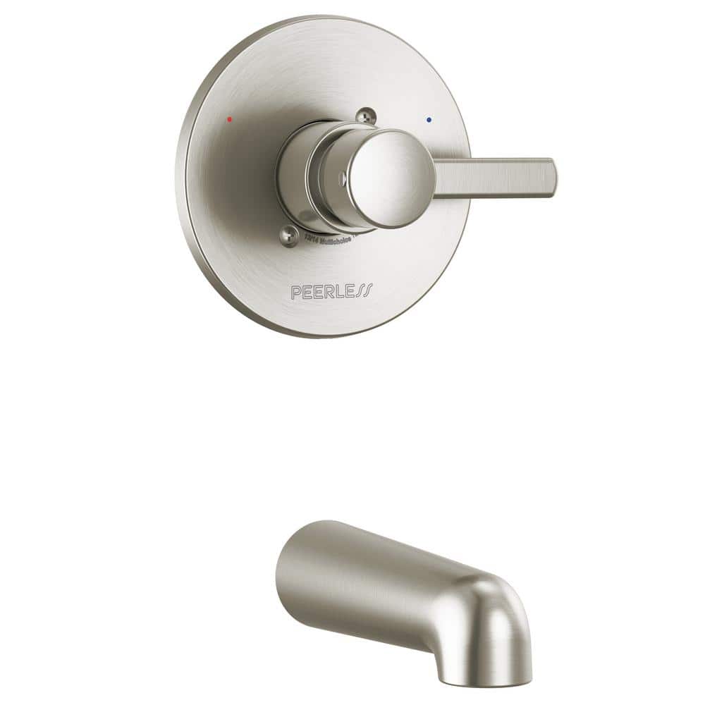 Peerless Precept 1-Handle Wall Mount Tub Trim Kit in Brushed Nickel ...
