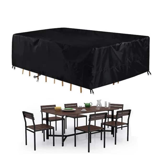 Gasadar Waterproof Heavy-Duty 109 in. L x 83 in. W x 28 in. H Black ...
