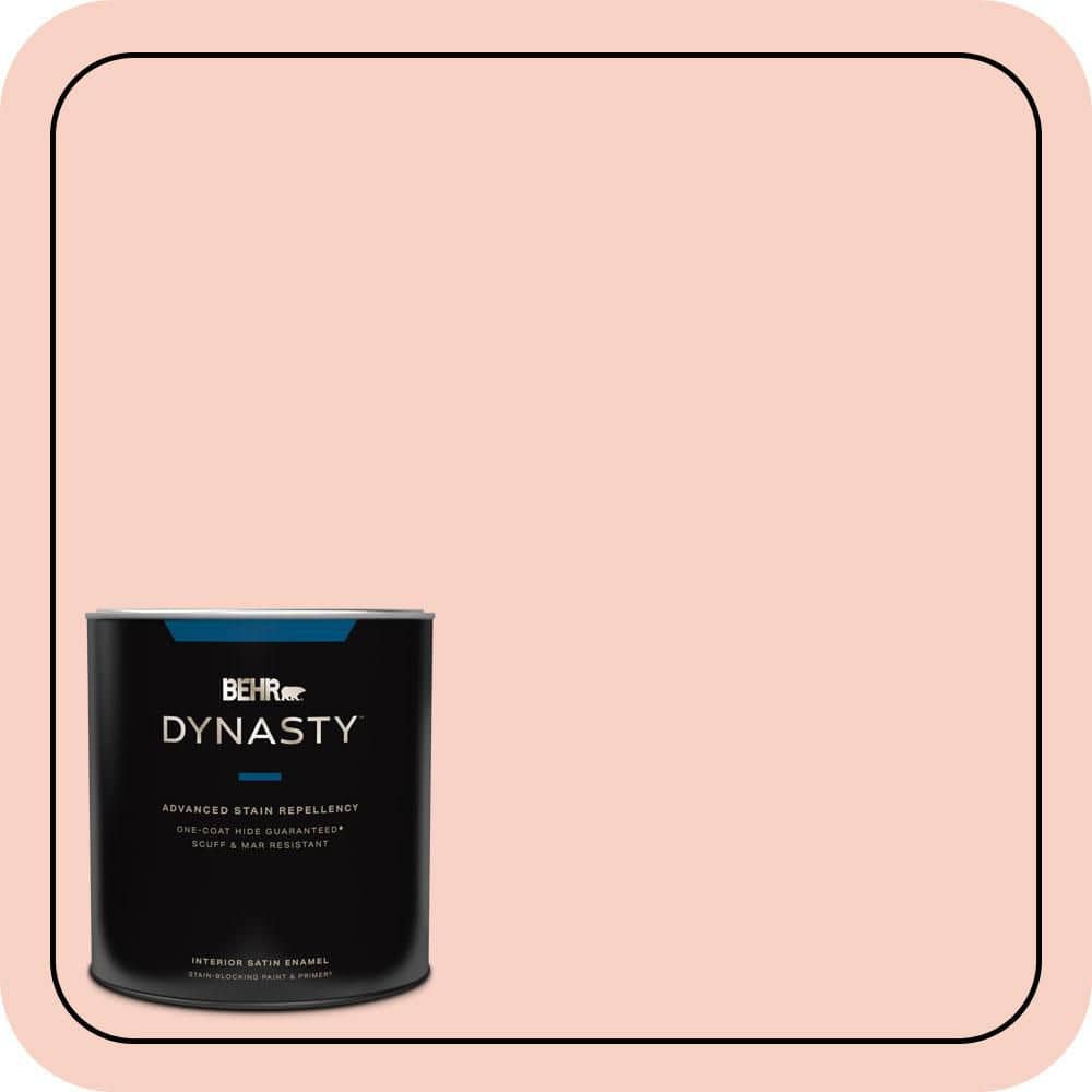 BEHR DYNASTY 1 qt. #210C-2 Demure Pink Satin Enamel Interior Stain ...