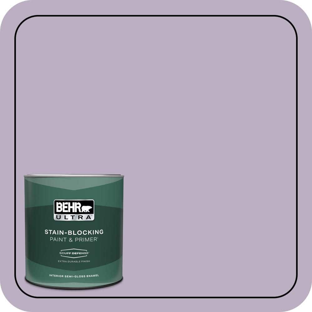 BEHR ULTRA 1 qt. #S100-3 Courtly Purple Extra Durable Semi-Gloss Enamel ...