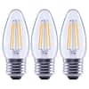 EcoSmart 60- -Watt Equivalent B11 Dimmable Blunt Tip Candle Clear Glass Edison Filament LED ...
