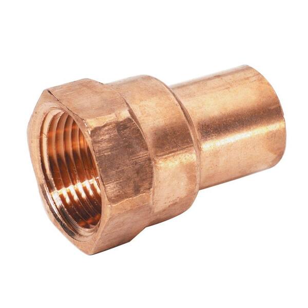 Everbilt 1/2 in. x 3/8 in. Copper Cup x FPT Female Adapter Fitting W ...