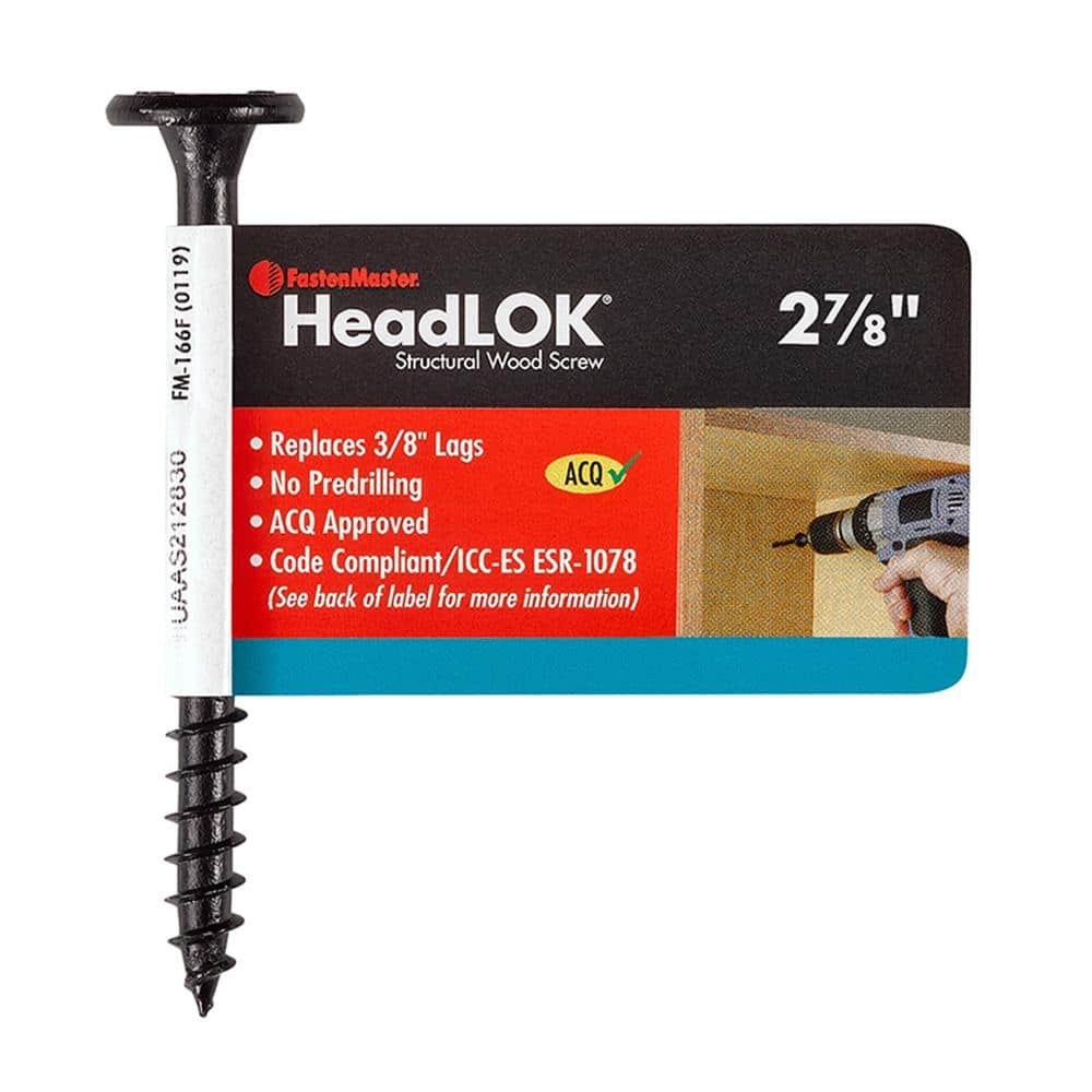 FastenMaster HeadLOK 2-7/8 in. Structural Wood Screw (Single Fastener ...