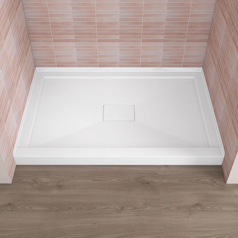 Getpro 42 in. L x 34 in. W Acrylic Single Threshold Alcove Shower Pan ...