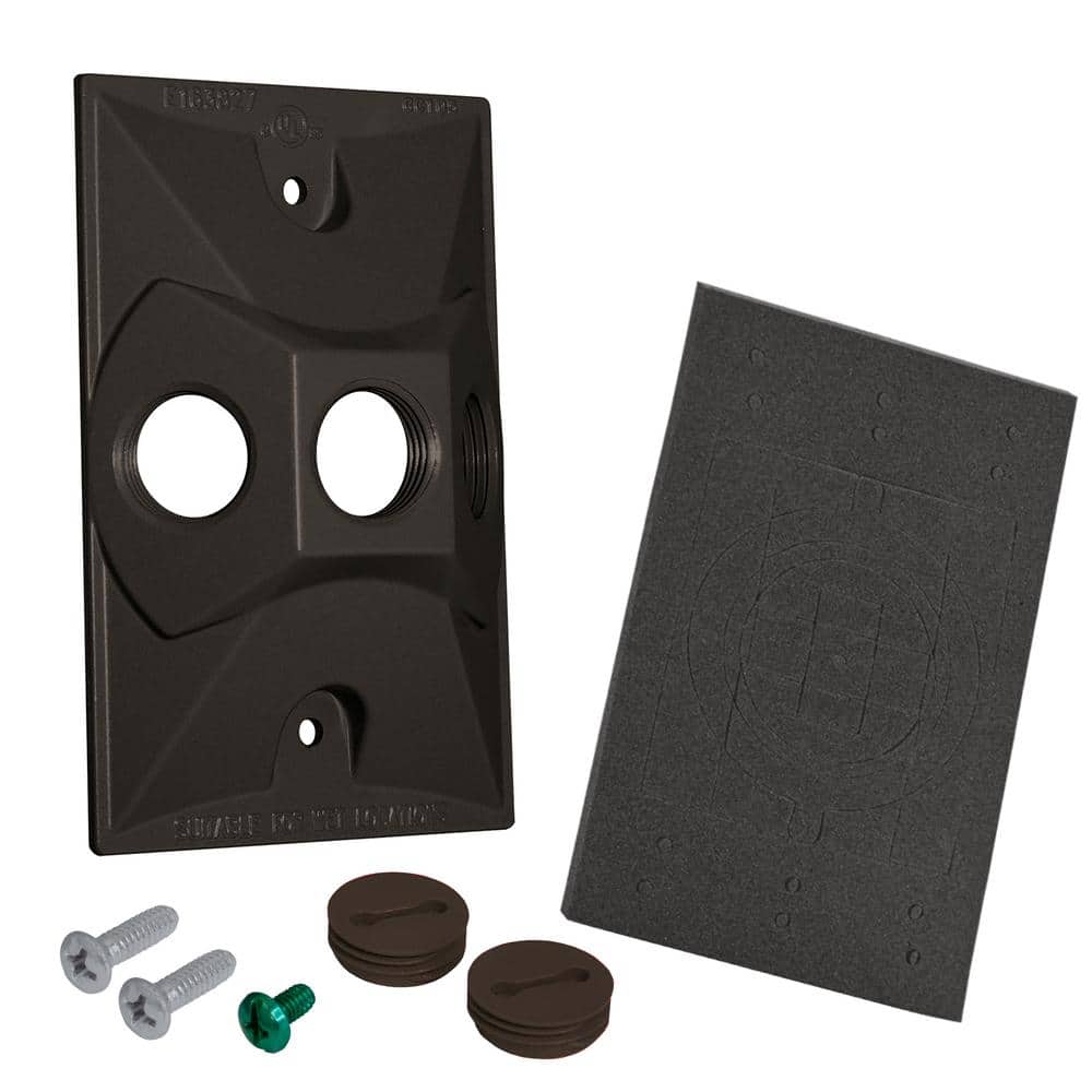 Commercial Electric 1-Gang Metal Weatherproof Electrical Lamp Holder ...