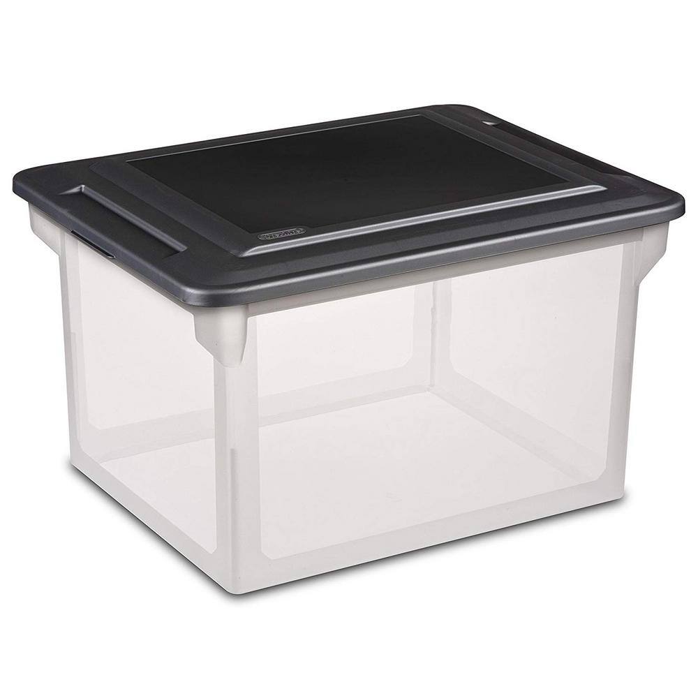 Sterilite Versatile Clear Organizing Storage File Box with Lid (12-Pack ...