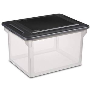 Rubbermaid Cleverstore 30 qt. Plastic Storage Tote Container with Lid ...