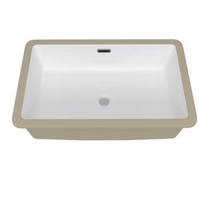 Getpro 22 in. Ceramic Bathroom Sink Undermount Rectangular Vitreous ...