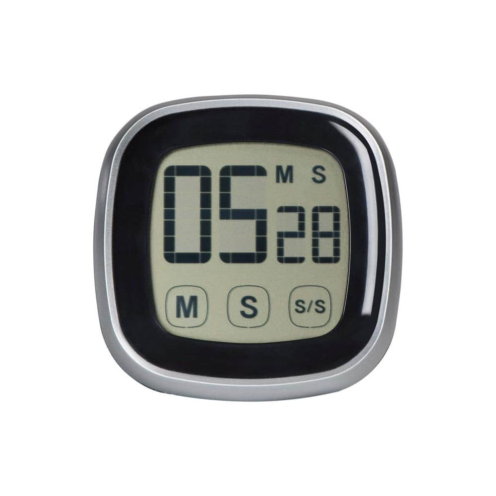 Westclox Decorative Westclox Silver and Black Digital Touch Screen ...