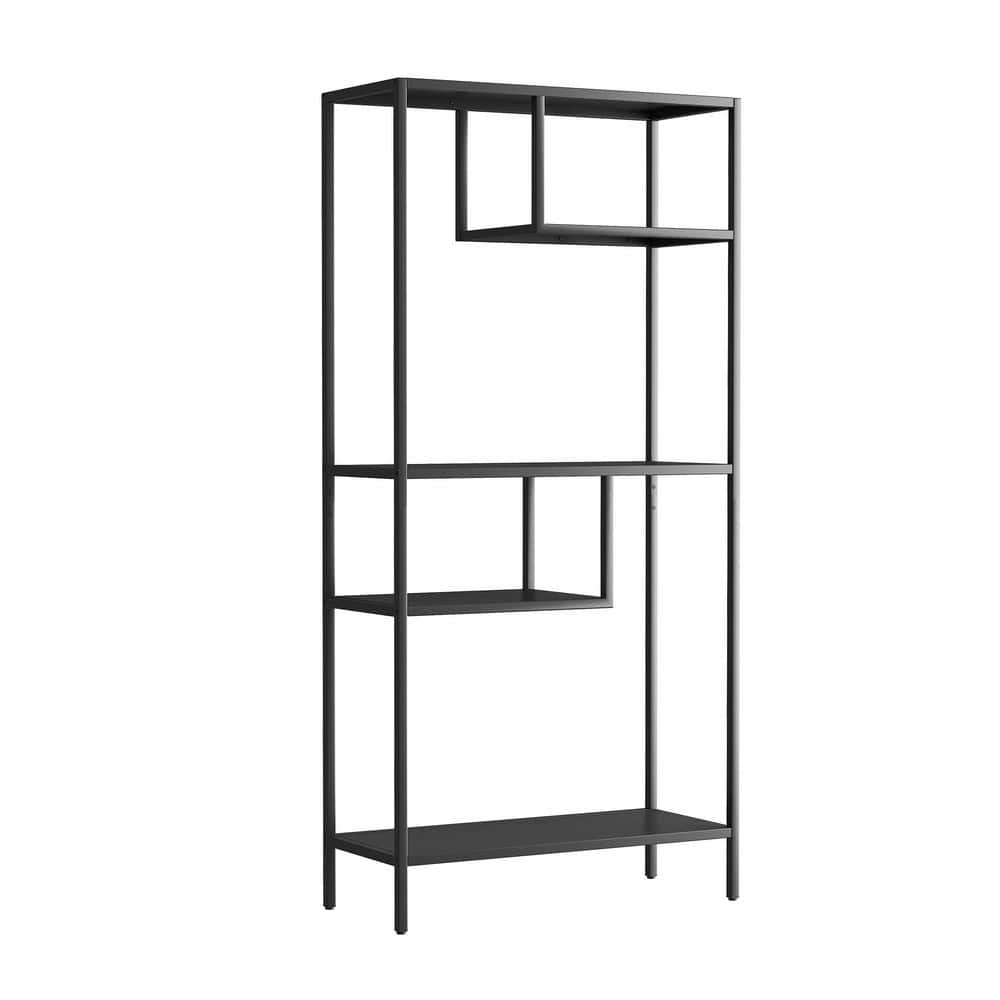 Damodpoy 4-Shelves 71 in. H Black Metal Garage Side Tool Storage ...