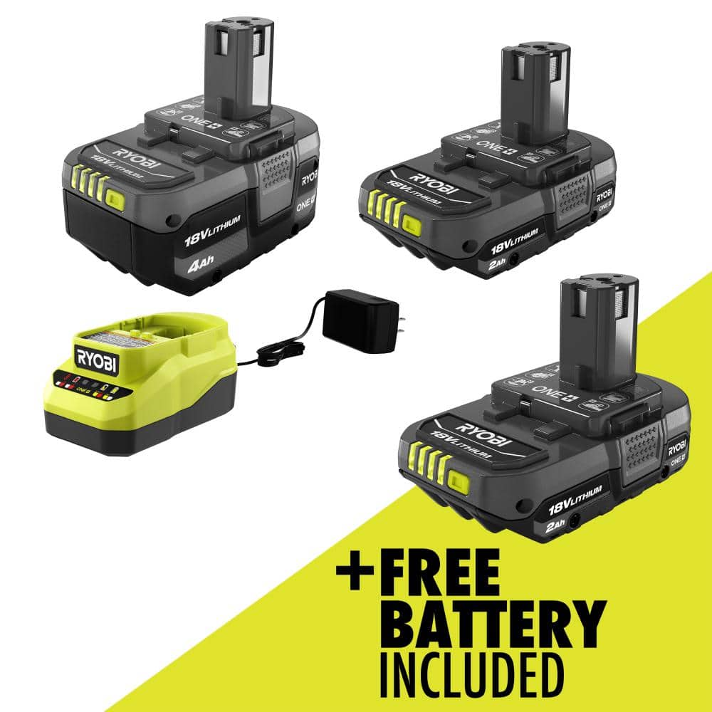 Reviews for RYOBI ONE+ 18V Lithium-Ion Kit with 2.0 Ah and 4.0 Ah Batteries, Charger, and Free ...