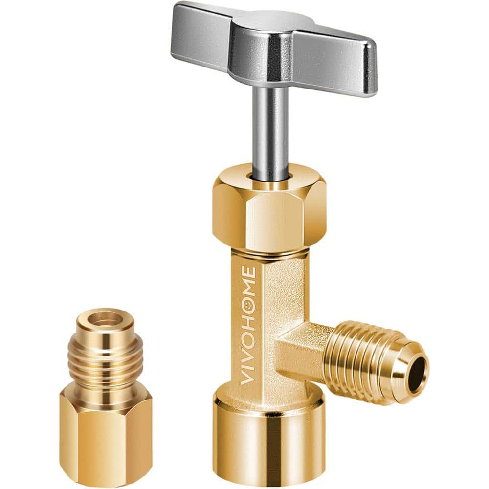 VIVOHOME R134a Can Tap Valve Puncture Style with Tank Adapter for 1/4 ...