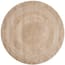 SAFAVIEH Florida Shag Cream 4 ft. x 4 ft. Round Border Area Rug SG454 ...