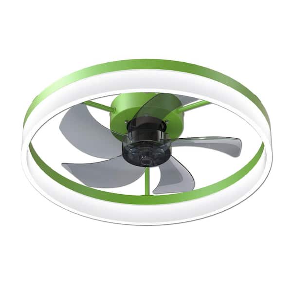 MODERN HABITAT Dusen 20 in. LED Indoor Green Ceiling Fan with Remote ...