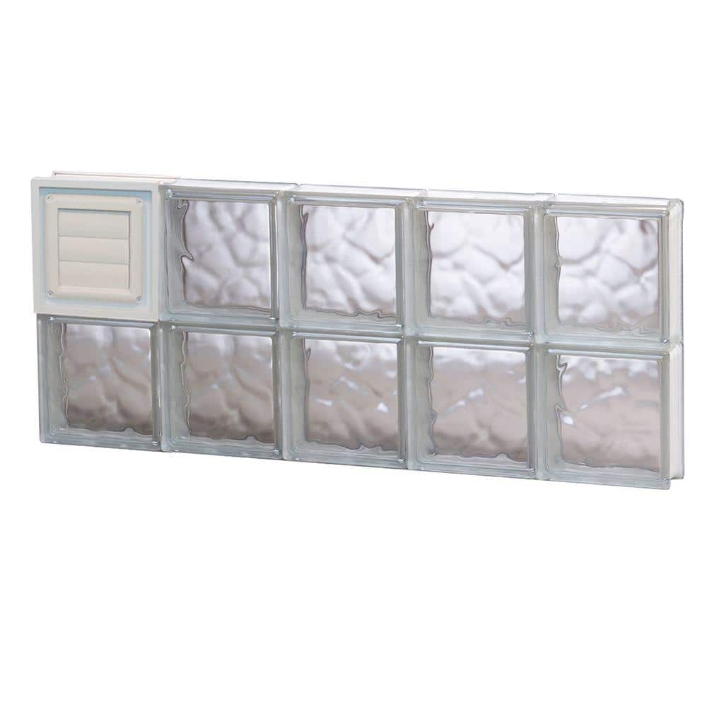 Clearly Secure 38.75 in. x 15.5 in. x 3.125 in. Frameless Wave Pattern ...