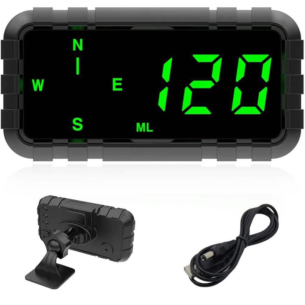OBJLGEV Heads Up Display with Digital GPS Speedometer in Black (1-Pack ...