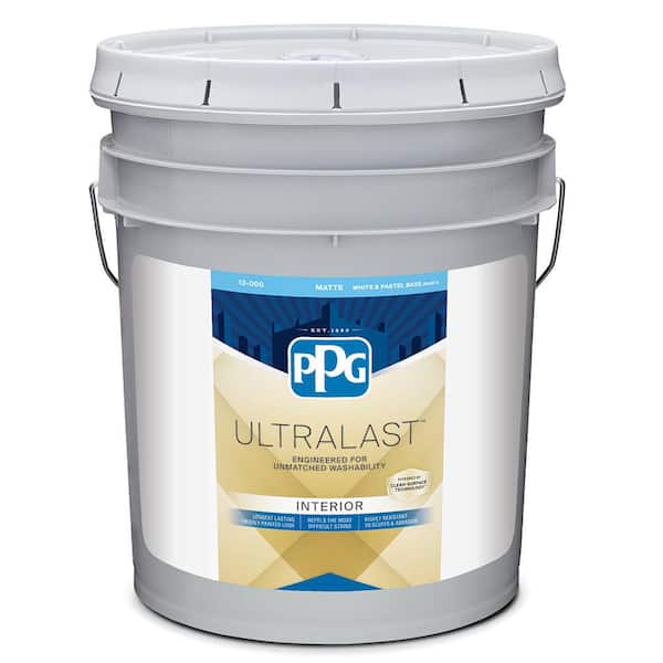 PPG UltraLast 5 gal. Base 3 Matte Interior Paint 13-240-05 - The Home Depot