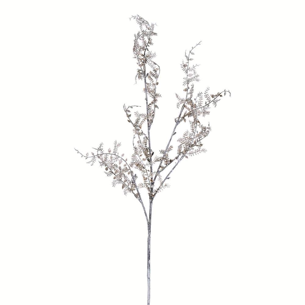 Vickerman 27 in. in Brown and White Artificial Snake Fern Spray, 6 ...