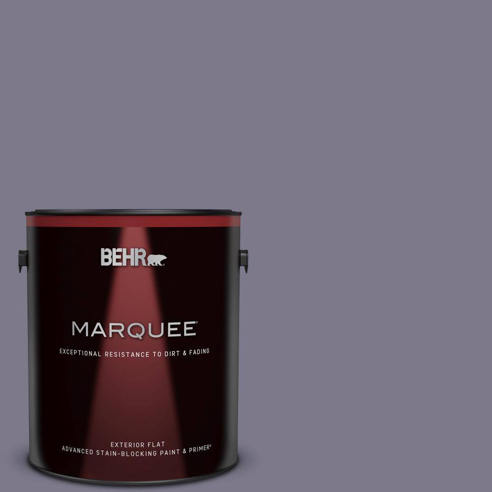 BEHR MARQUEE 1 gal. #N560-5 Solitaire Flat Exterior Paint & Primer ...