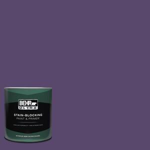 BEHR PREMIUM PLUS 8 oz. #P570-7 Proper Purple Satin Enamel Interior ...